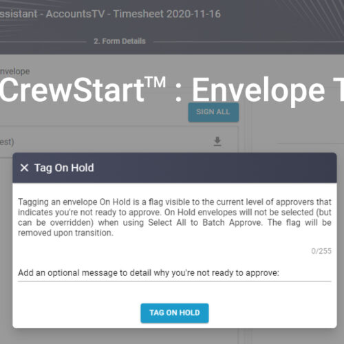 Tell Me More About… Permanently Stored Signatures in CrewStart™ – Sargent-Disc